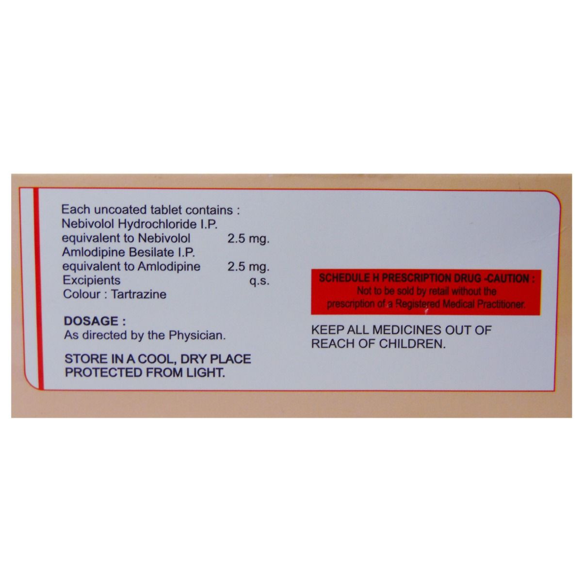 Nodon AM 2.5mg/2.5mg Tablet 10's Price, Uses, Side Effects, Composition ...