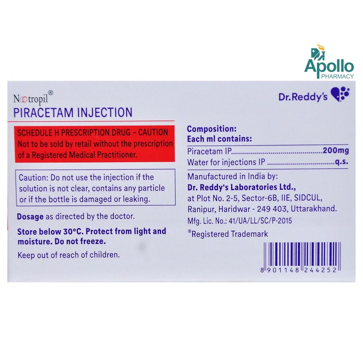 Nootropil Injection | Uses, Side Effects, Price | Apollo Pharmacy