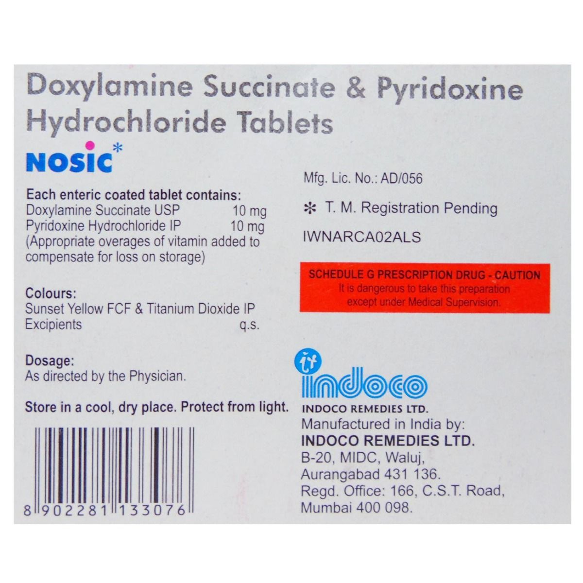 NOSIC 10MG TABLET 30'S Price, Uses, Side Effects, Composition - Apollo ...