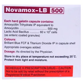 Novamox-LB 500 Capsule | Uses, Side Effects, Price | Apollo Pharmacy