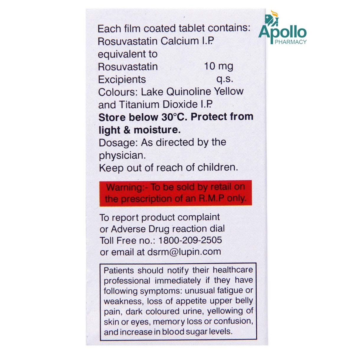 Novastat 10 Tablet | Uses, Side Effects, Price | Apollo Pharmacy