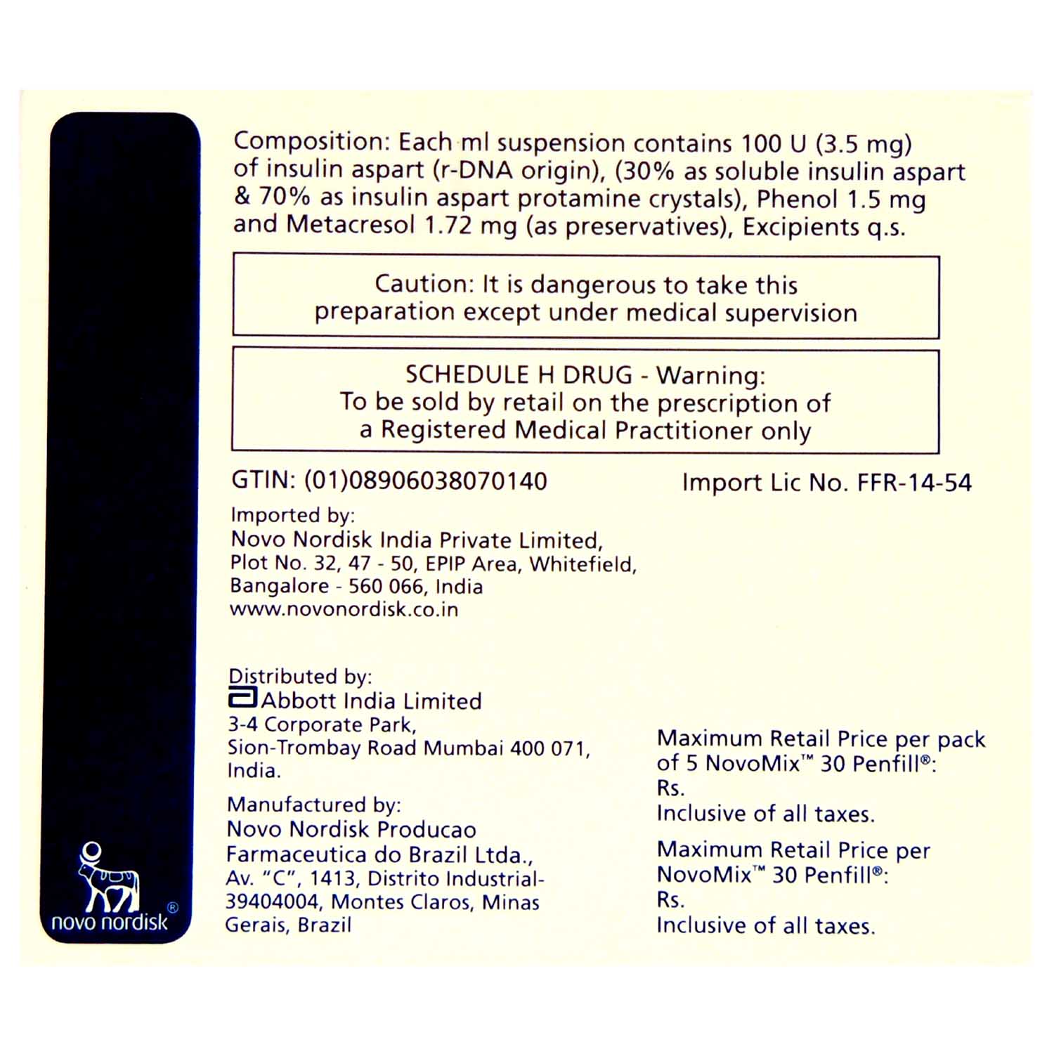 Novomix 30 100IU/ml Penfill 3 ml | Uses, Side Effects, Price | Apollo ...