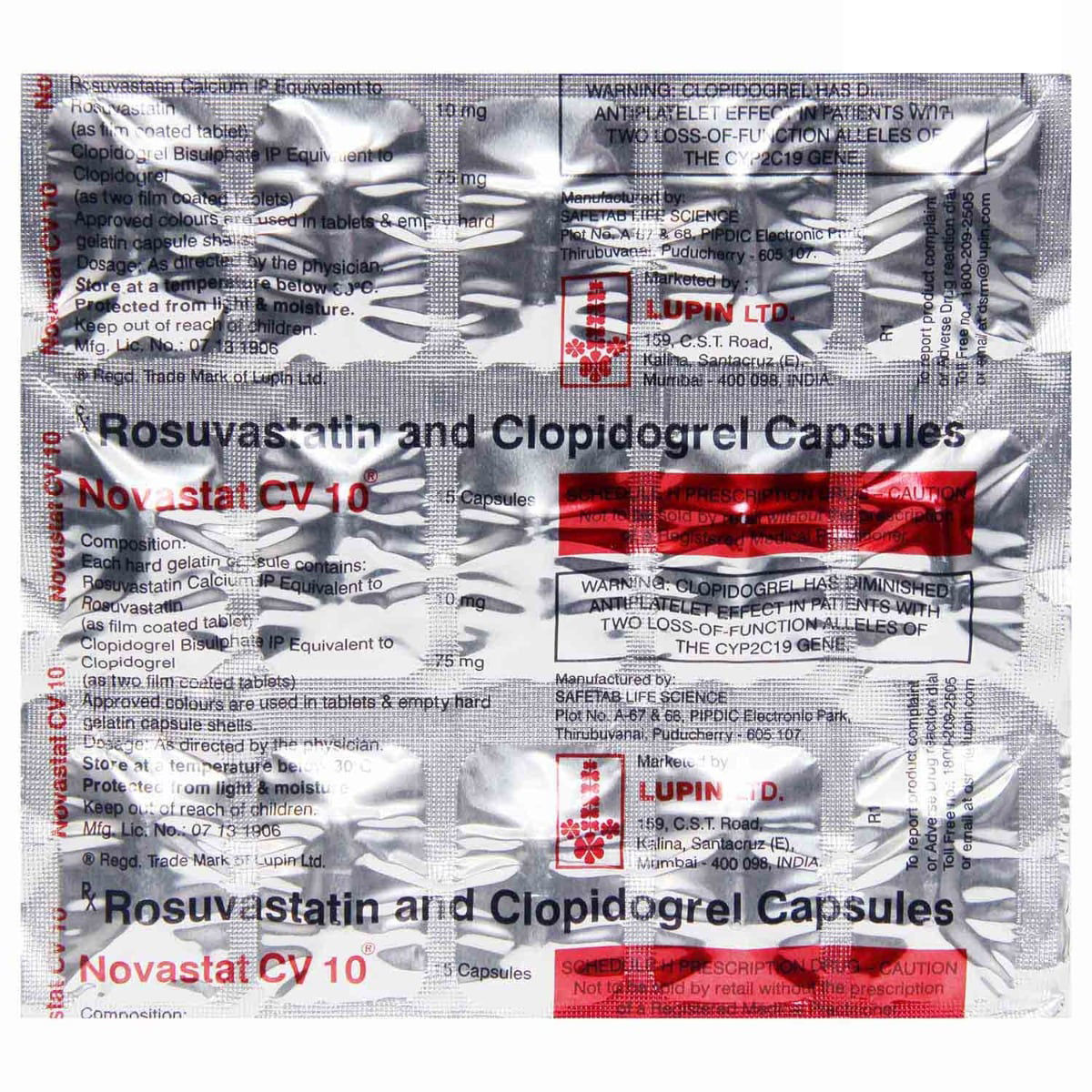 Novastat CV 10 Capsule | Uses, Side Effects, Price | Apollo Pharmacy