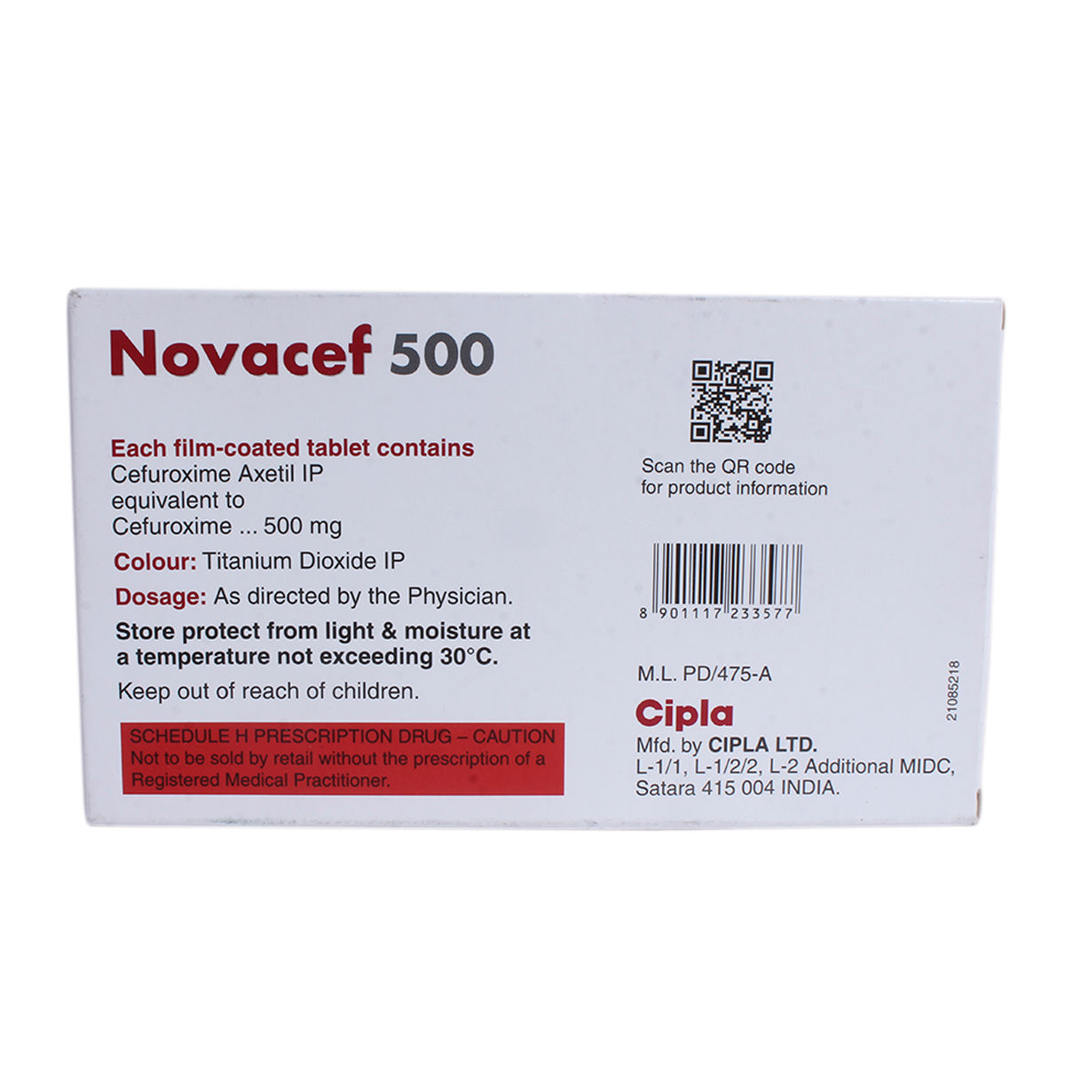 Novacef 500 Tablet 10's Price, Uses, Side Effects, Composition - Apollo ...