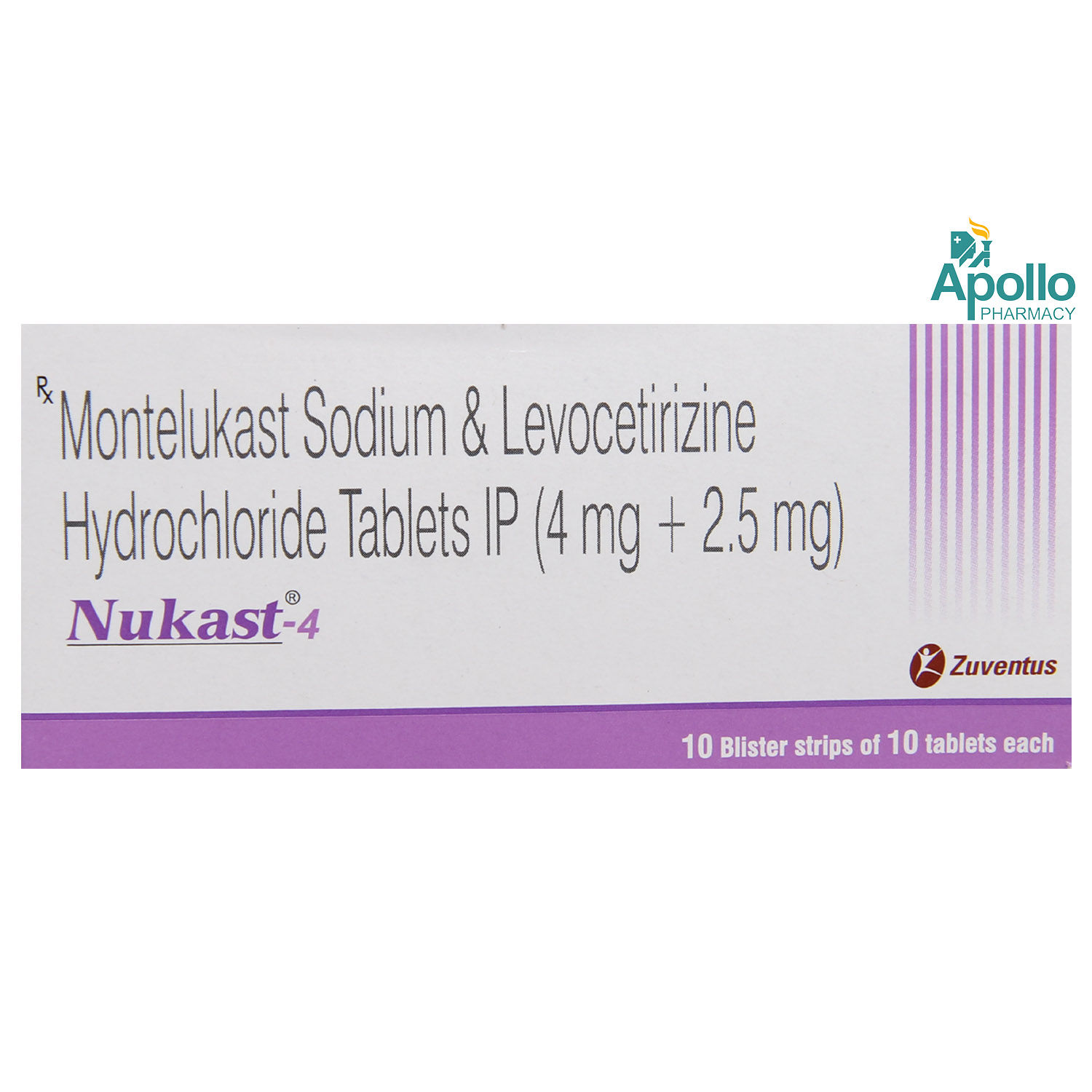 Nukast 4 mg Tablet | Uses, Side Effects, Price | Apollo Pharmacy