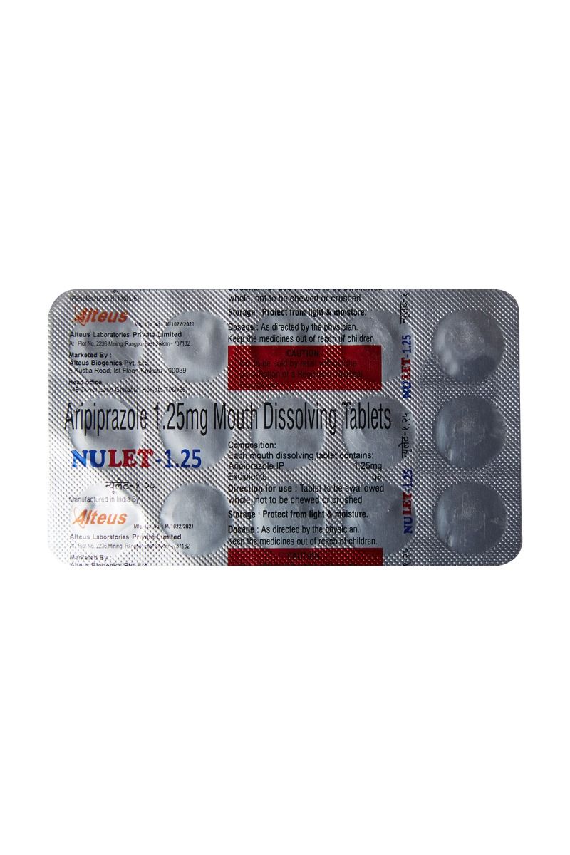 NULET-1.25MG MD TABLETS 15'S Price, Uses, Side Effects, Composition ...