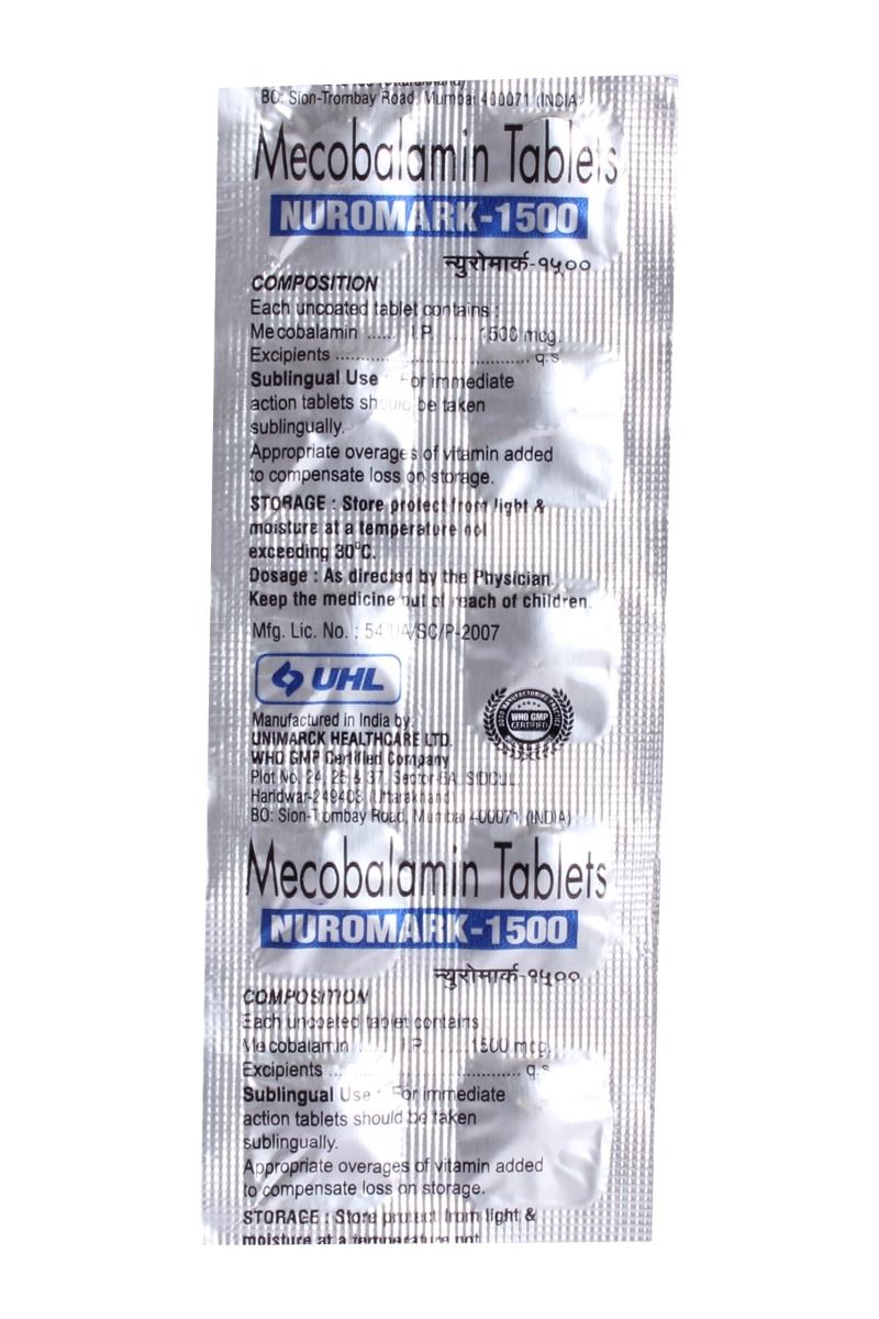 Nuromark Tablet | Uses, Side Effects, Price | Apollo Pharmacy