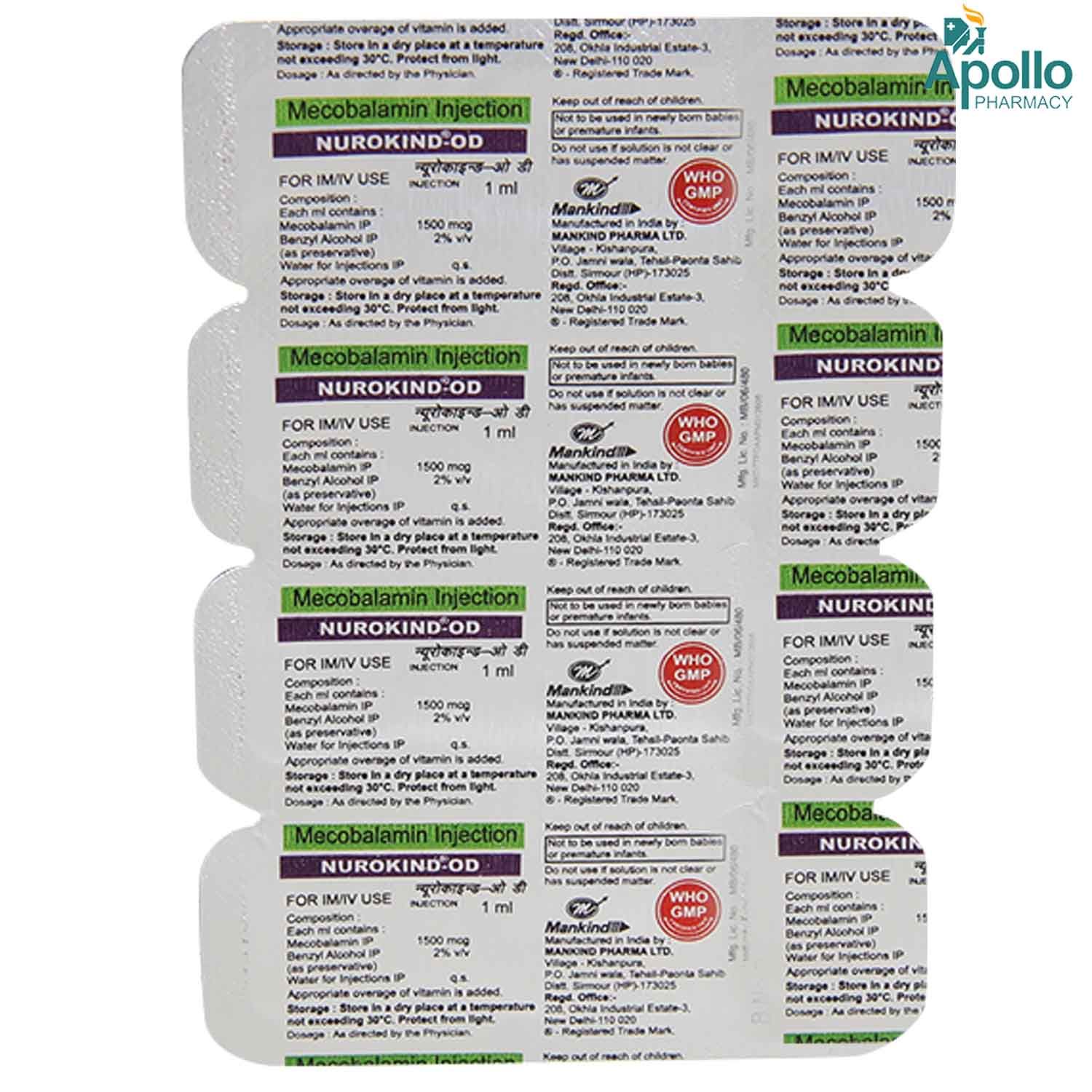 NUROKIND OD INJECTION 1ML Price, Uses, Side Effects, Composition ...