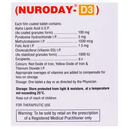 Nuroday-D3 Tablet | Uses, Side Effects, Price | Apollo Pharmacy