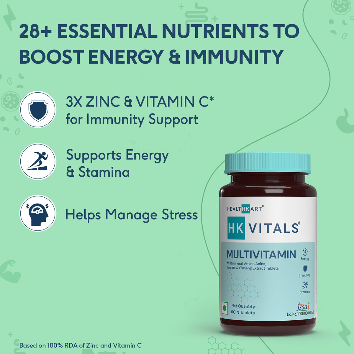 Buy HealthKart HK Vitals Multivitamin and Fish Oil 1000mg Combo, (60 ...