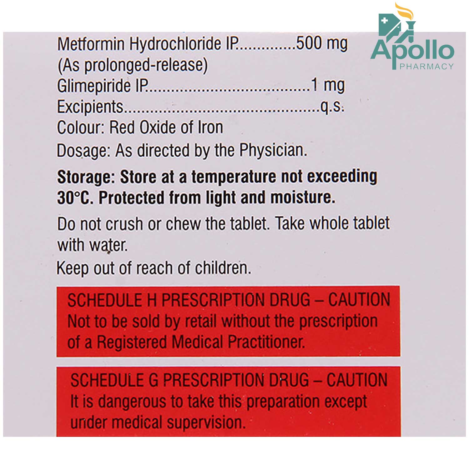 Obimet GX1 Tablet 15's Price, Uses, Side Effects, Composition - Apollo ...