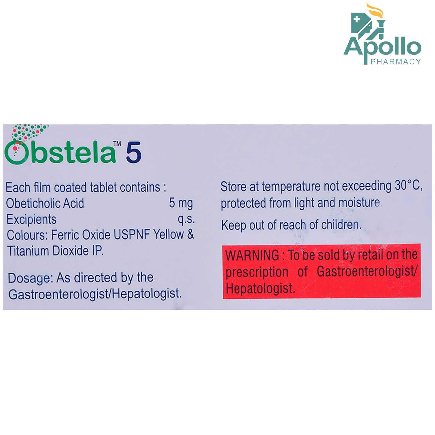 Obstela 5 Tablet 10's Price, Uses, Side Effects, Composition - Apollo ...
