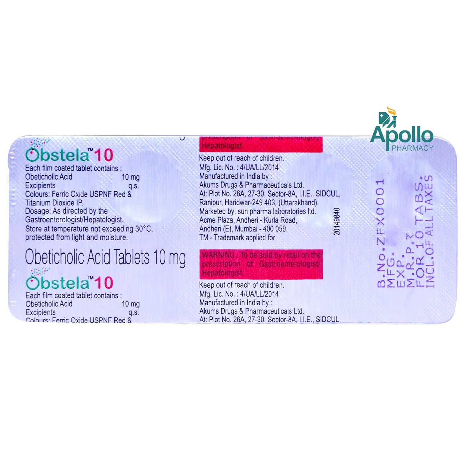 Obstela 10 Tablet 10's Price, Uses, Side Effects, Composition - Apollo ...