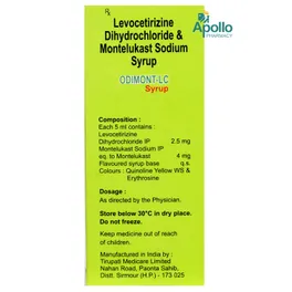 Odimont LC Syrup | Uses, Side Effects, Price | Apollo Pharmacy