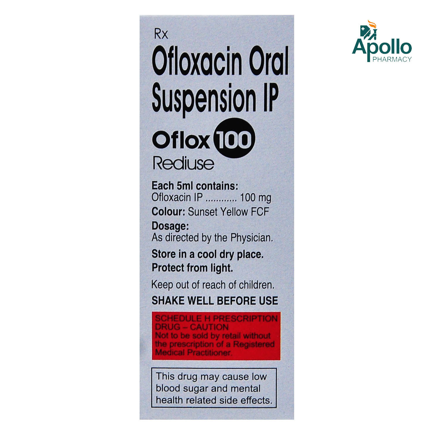 Oflox 100 Rediuse Oral Suspension | Uses, Side Effects, Price | Apollo ...