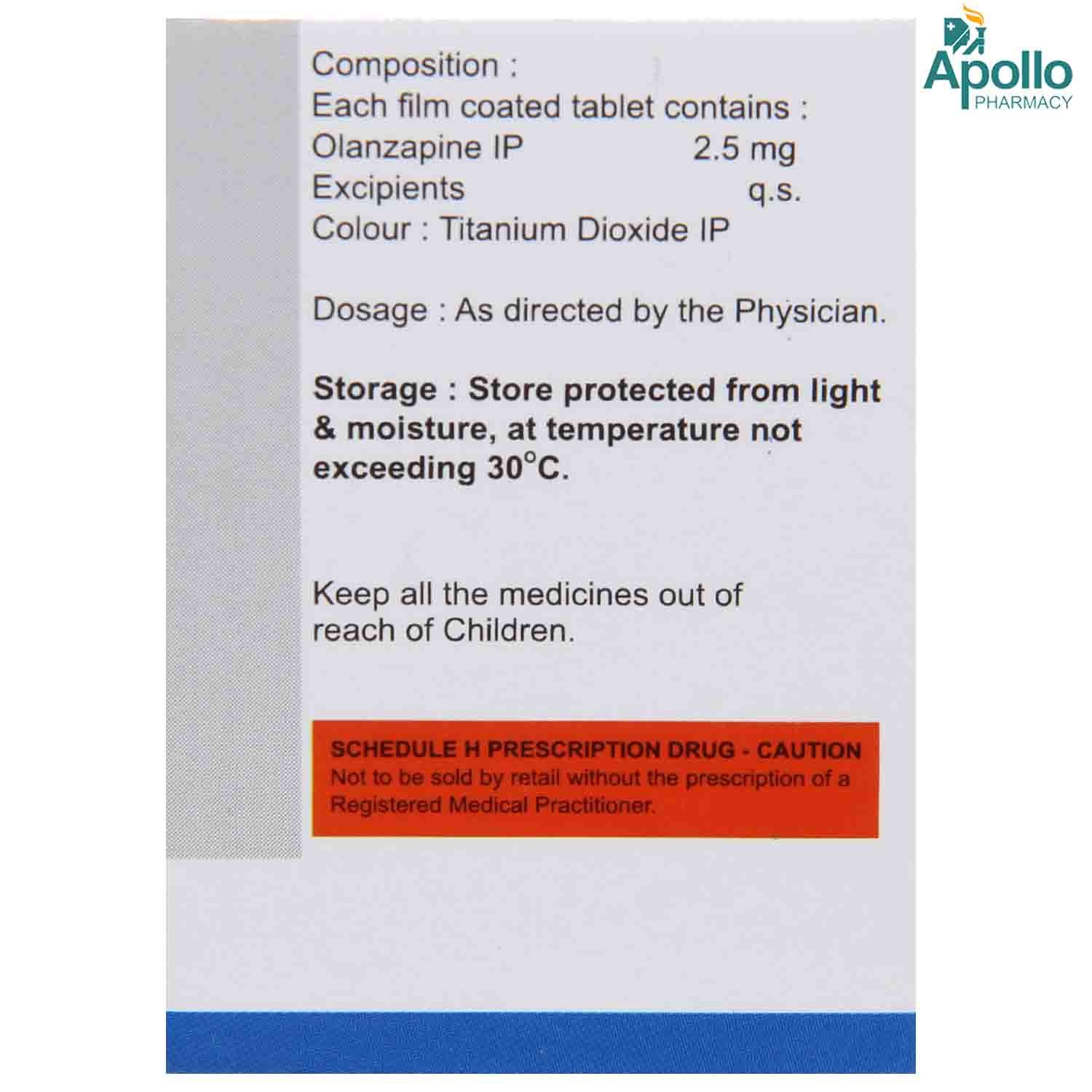 Olanex 2.5 Tablet 10's Price, Uses, Side Effects, Composition - Apollo ...