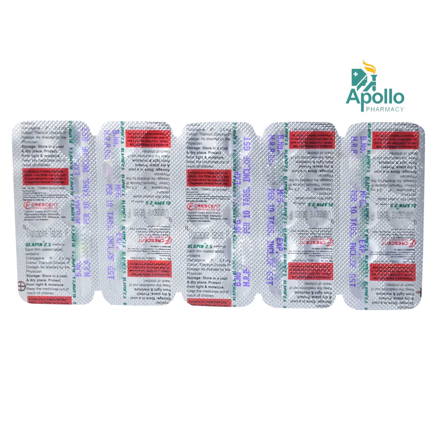 Olapin-2.5 Tablet 10's Price, Uses, Side Effects, Composition - Apollo ...