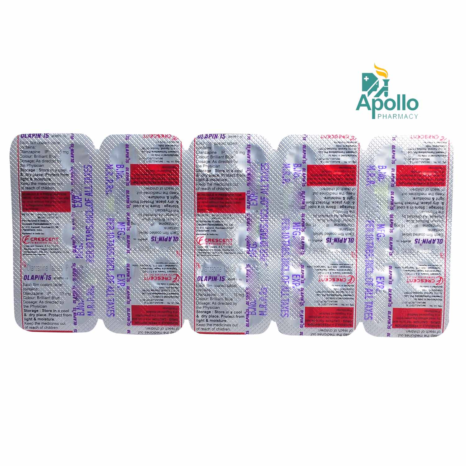 Olapin-15 Tablet 10's Price, Uses, Side Effects, Composition - Apollo ...