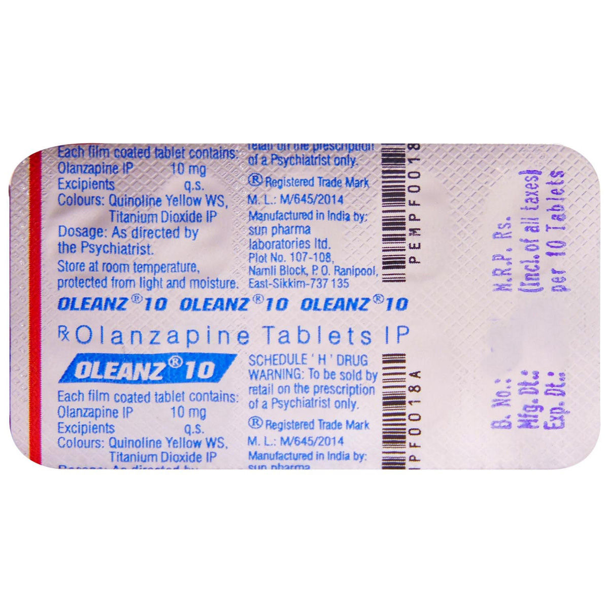 Oleanz 10 Tablet 10's Price, Uses, Side Effects, Composition - Apollo ...