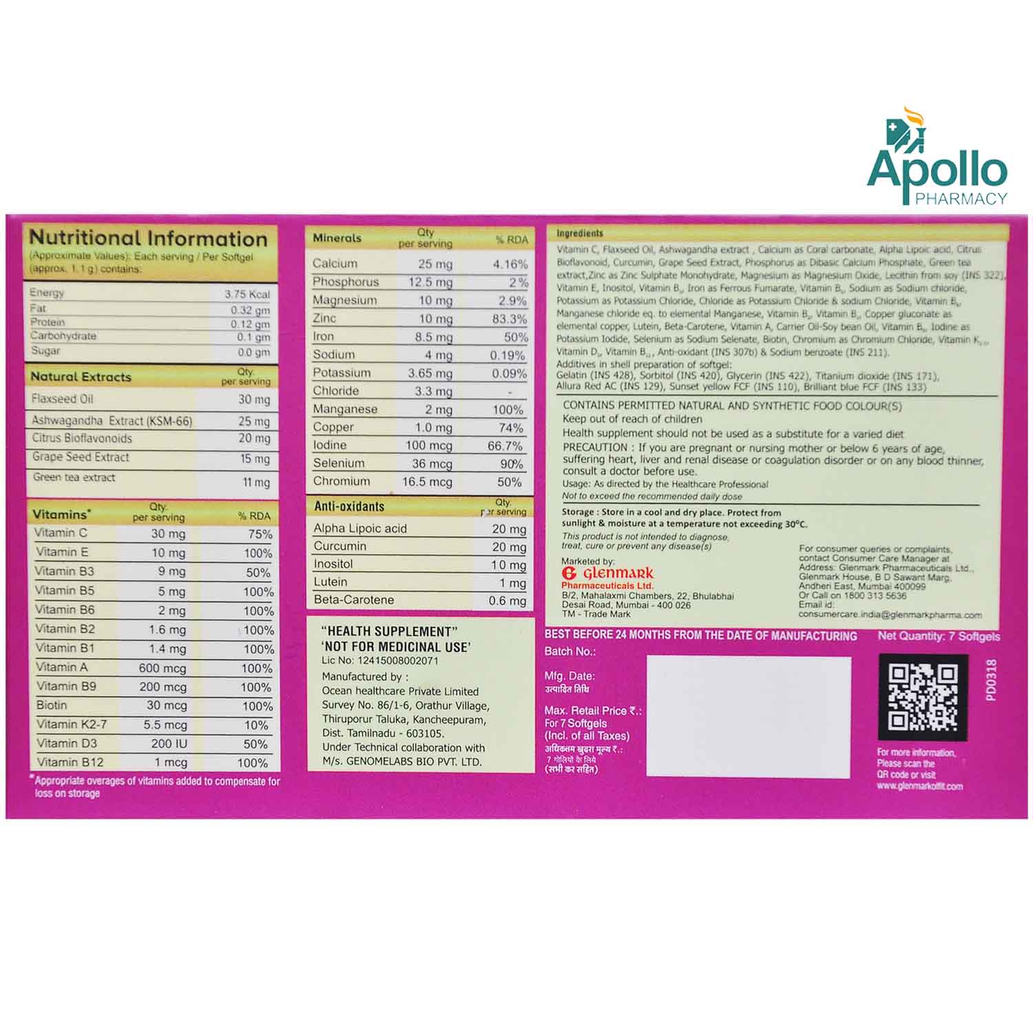 Olfit Softgel Capsule 7's Price, Uses, Side Effects, Composition ...