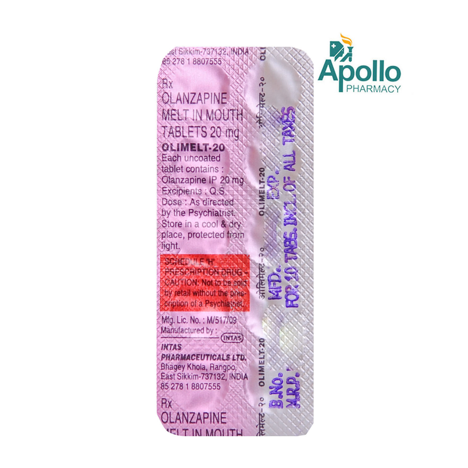 Olimelt-20 Tablet 10's Price, Uses, Side Effects, Composition - Apollo ...