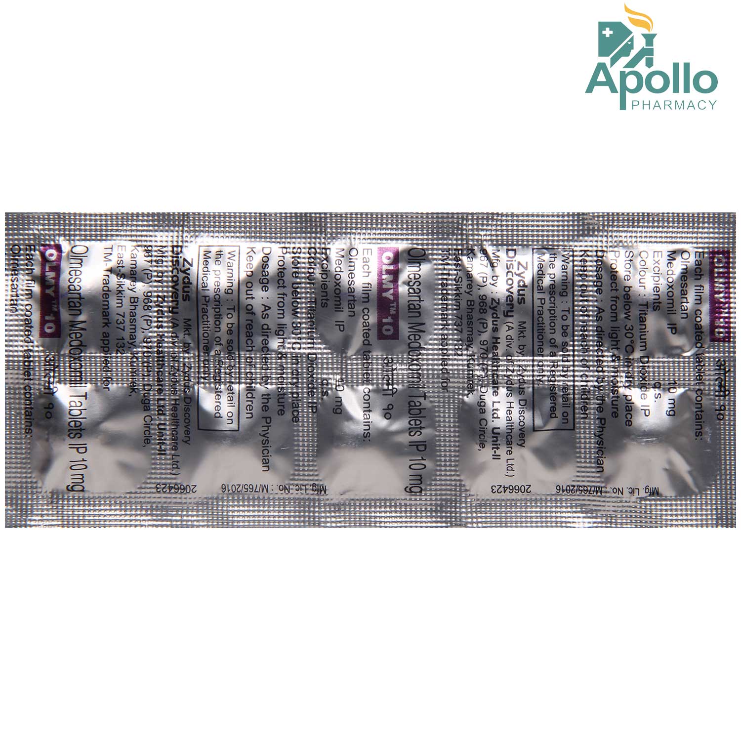 Olmy-10 Tablet 10's Price, Uses, Side Effects, Composition - Apollo ...