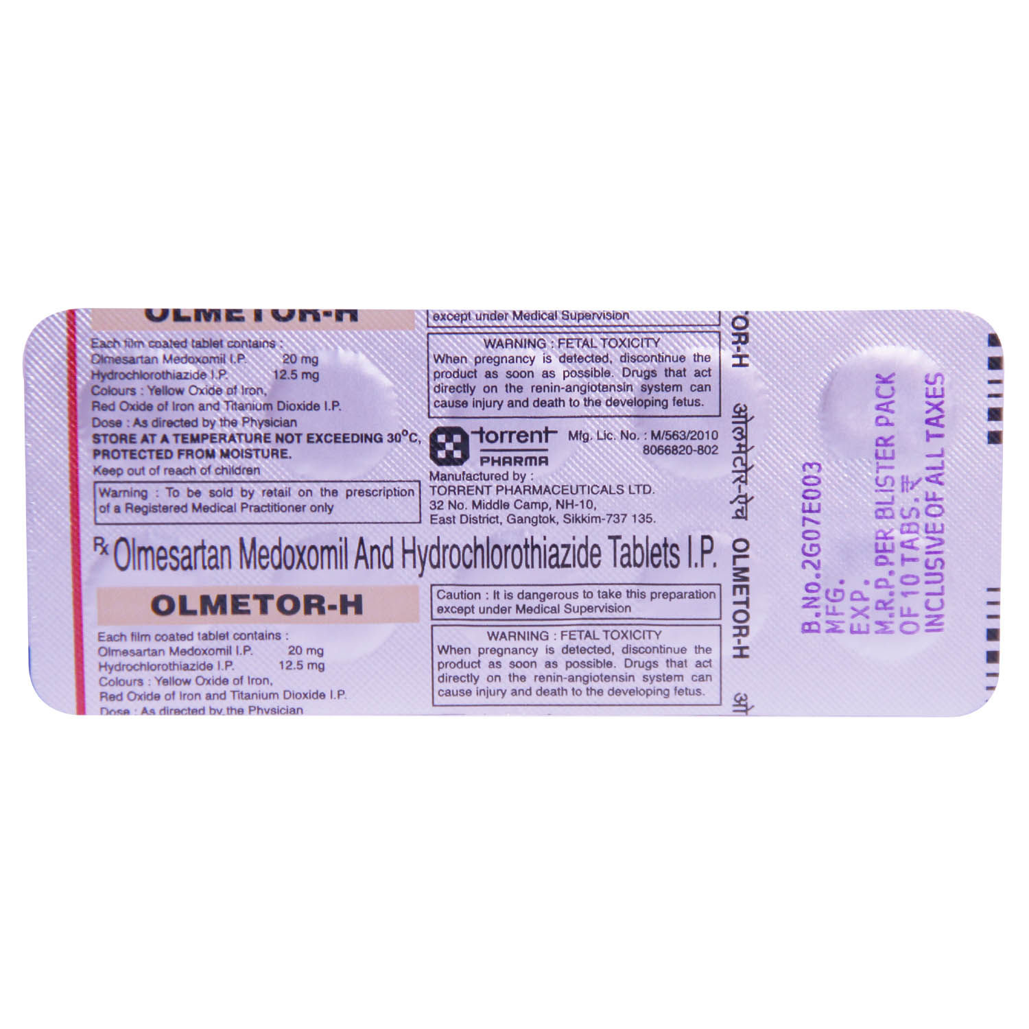 Olmetor H Tablet 10's Price, Uses, Side Effects, Composition - Apollo ...