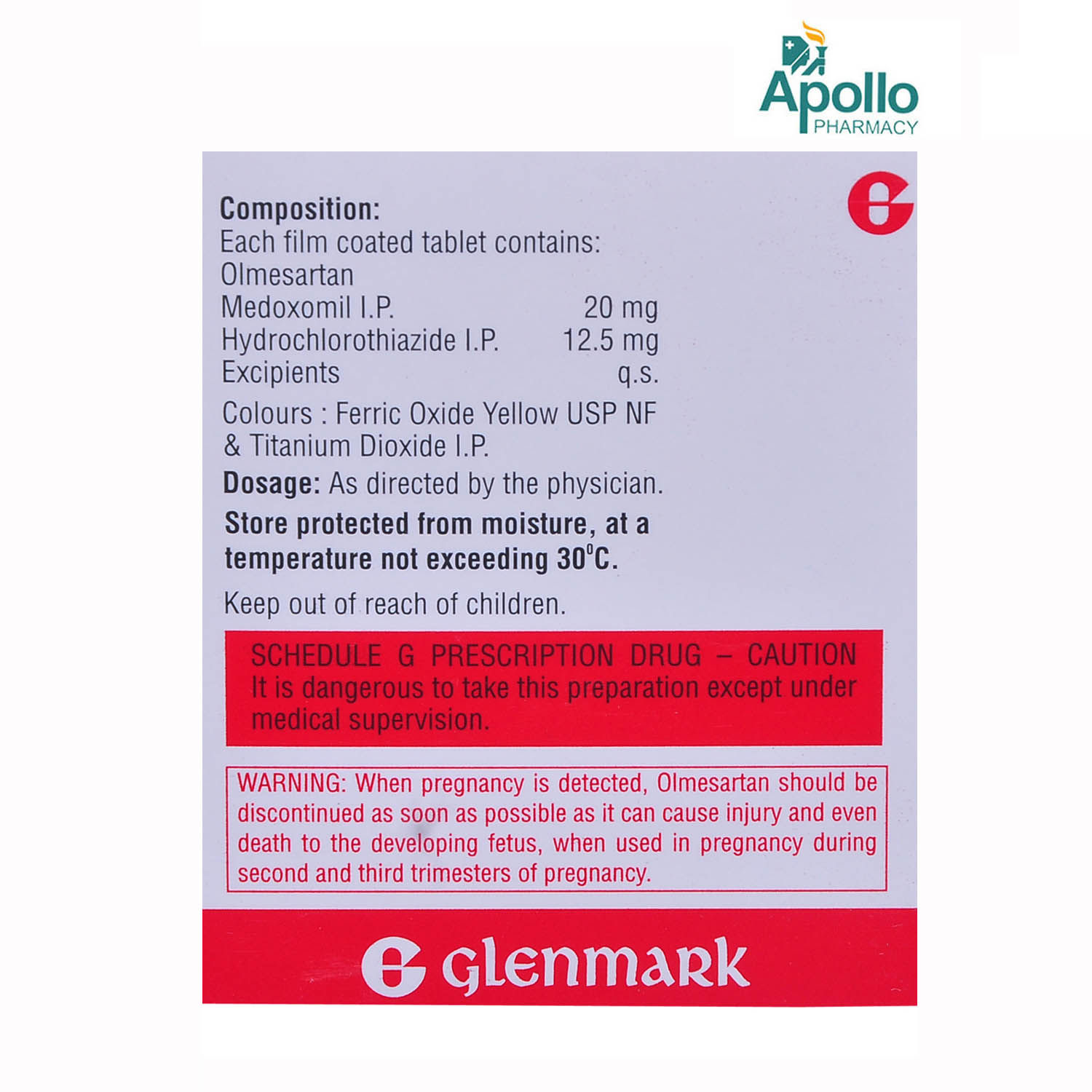 OLMAX H 20MG/12.5MG TABLET Price, Uses, Side Effects, Composition ...