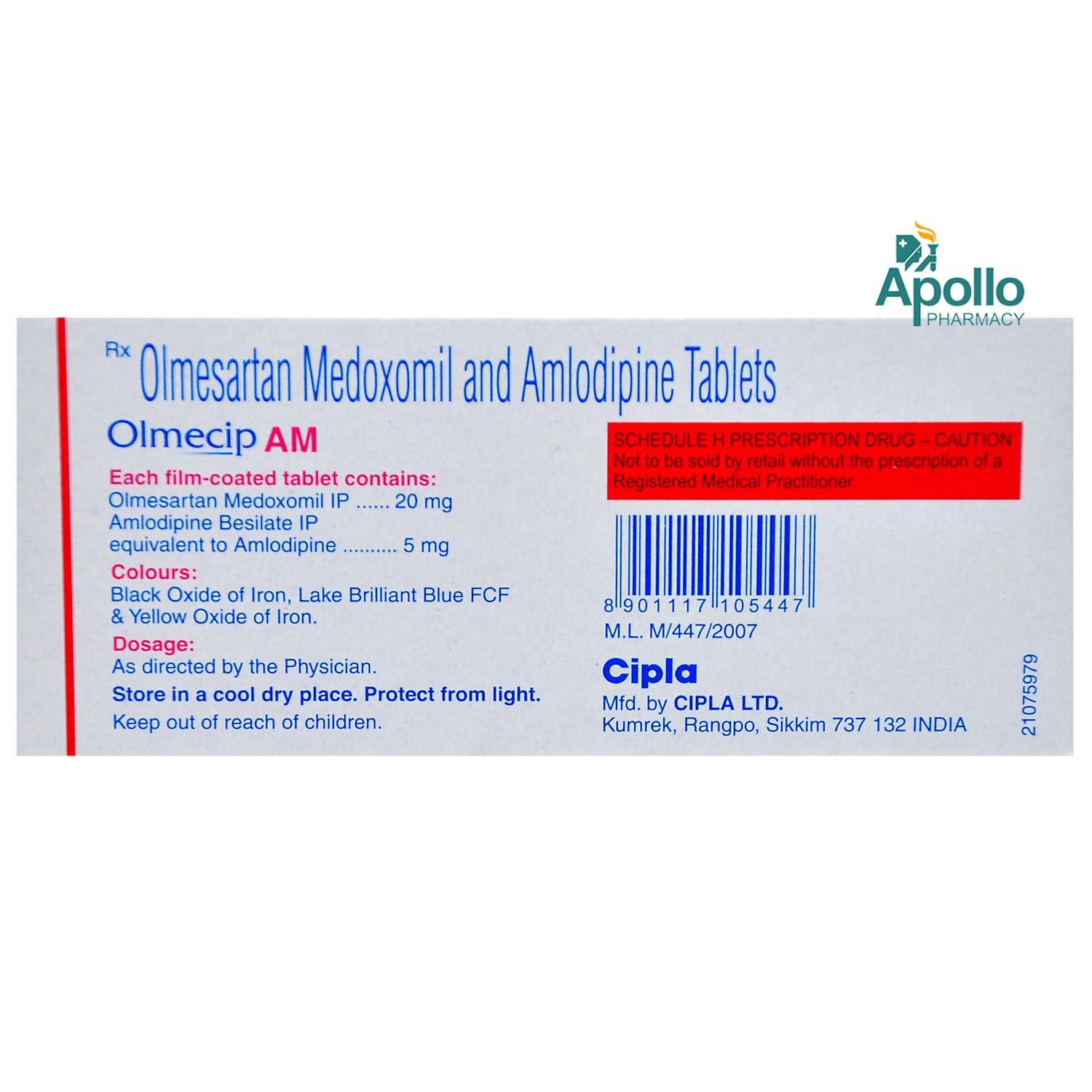 Olmecip AM Tablet 10's Price, Uses, Side Effects, Composition - Apollo ...