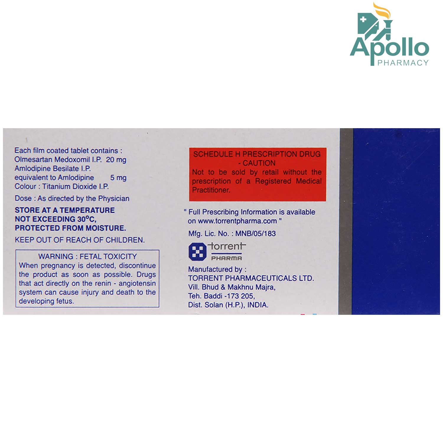 Olmetor AM Tablet 10's Price, Uses, Side Effects, Composition - Apollo ...