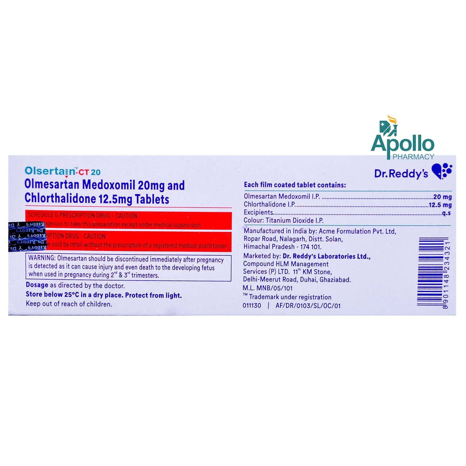 OLSERTAIN CT 20MG TABLET Price, Uses, Side Effects, Composition ...