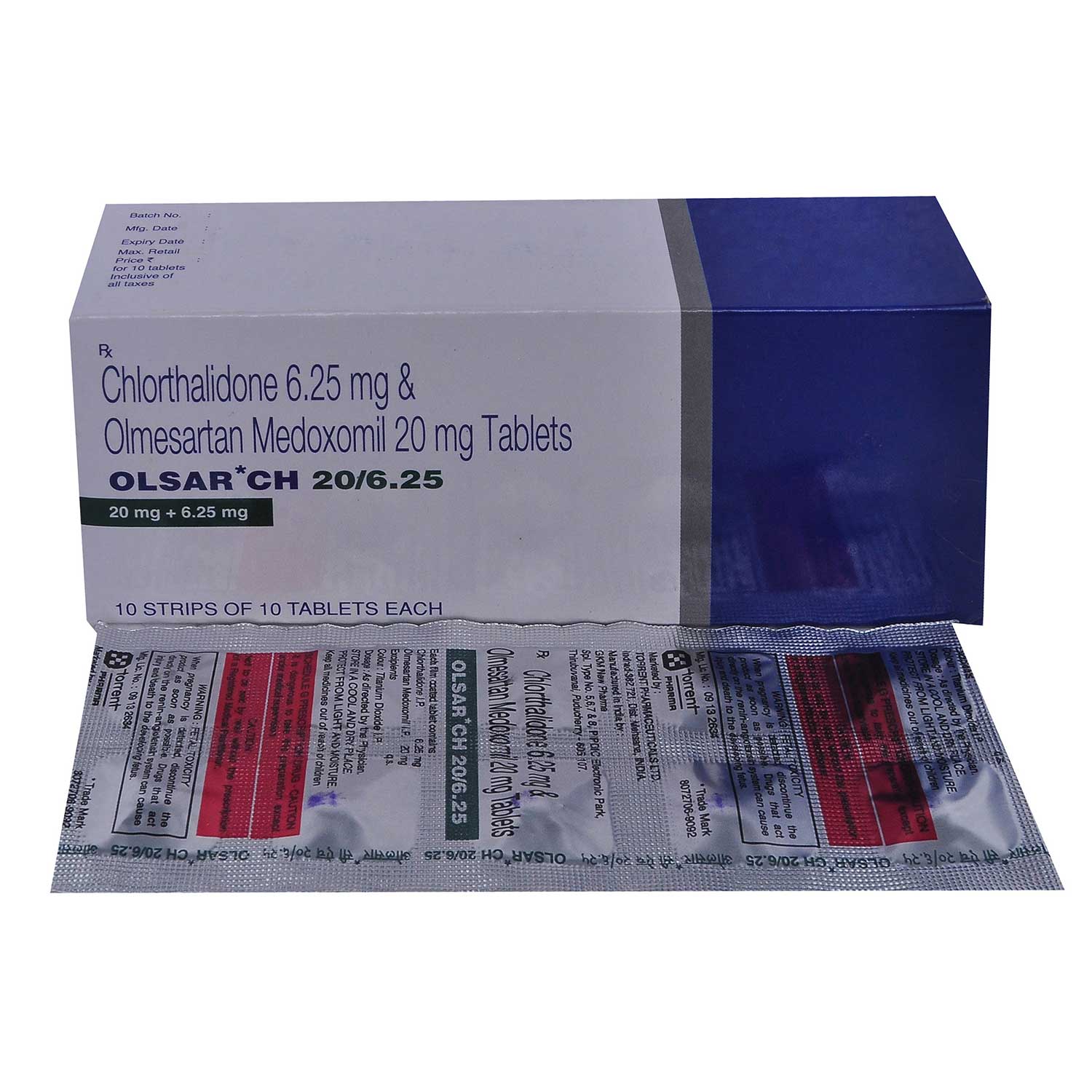 Olsar CH 20 mg/6.25 mg Tablet 10's Price, Uses, Side Effects ...