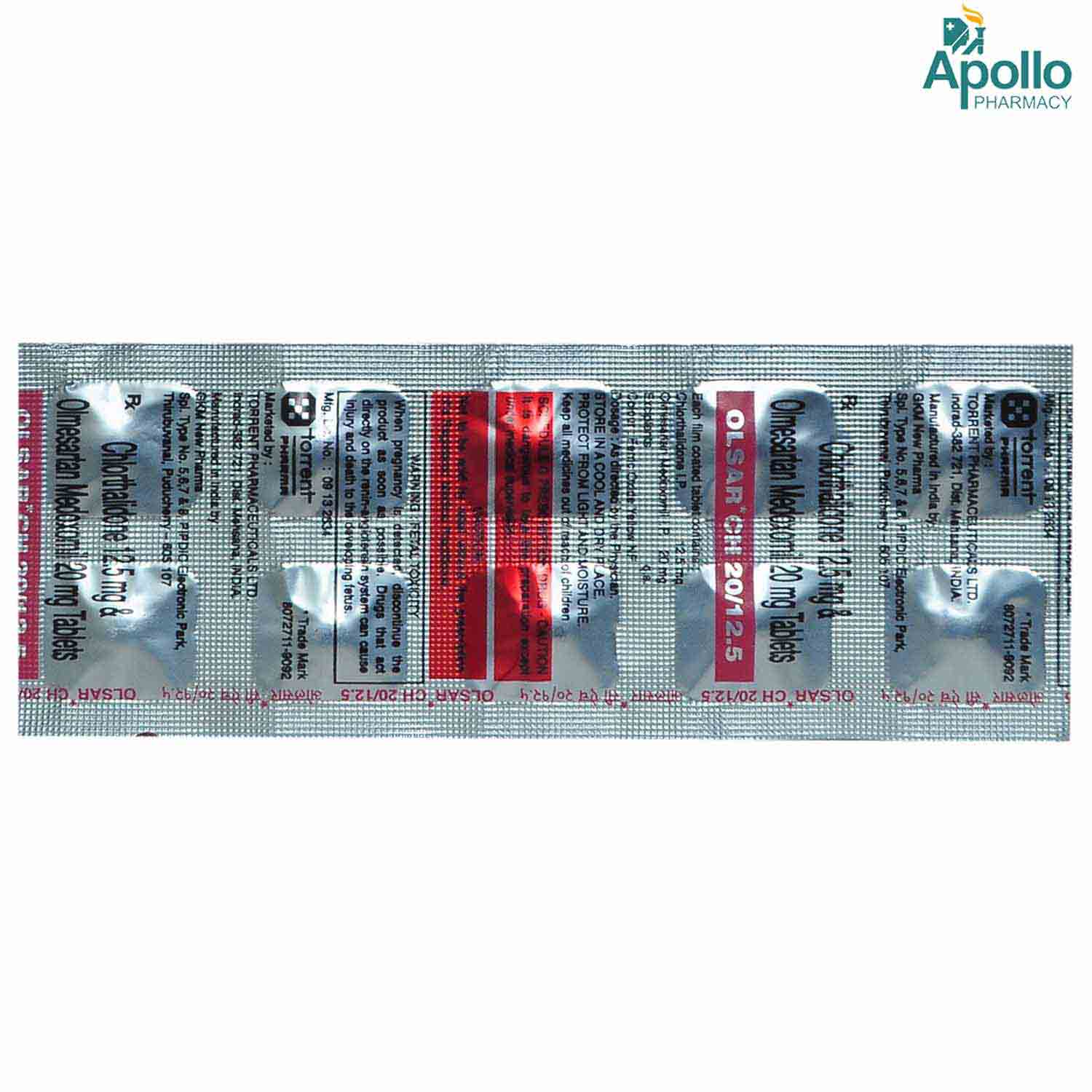 OLSAR CH 20/12.5MG TABLET 10'S Price, Uses, Side Effects, Composition ...