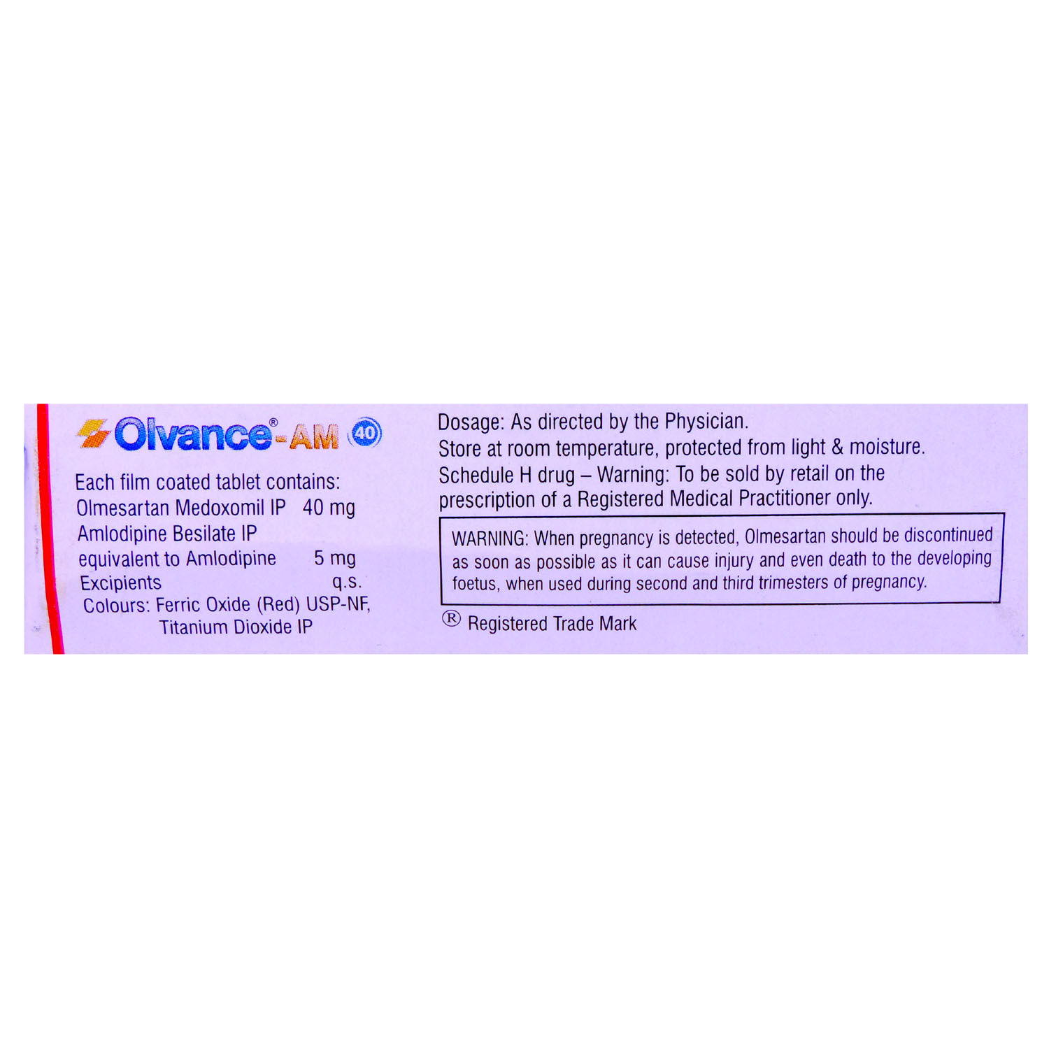 Olvance-AM 40 Tablet 10's Price, Uses, Side Effects, Composition ...