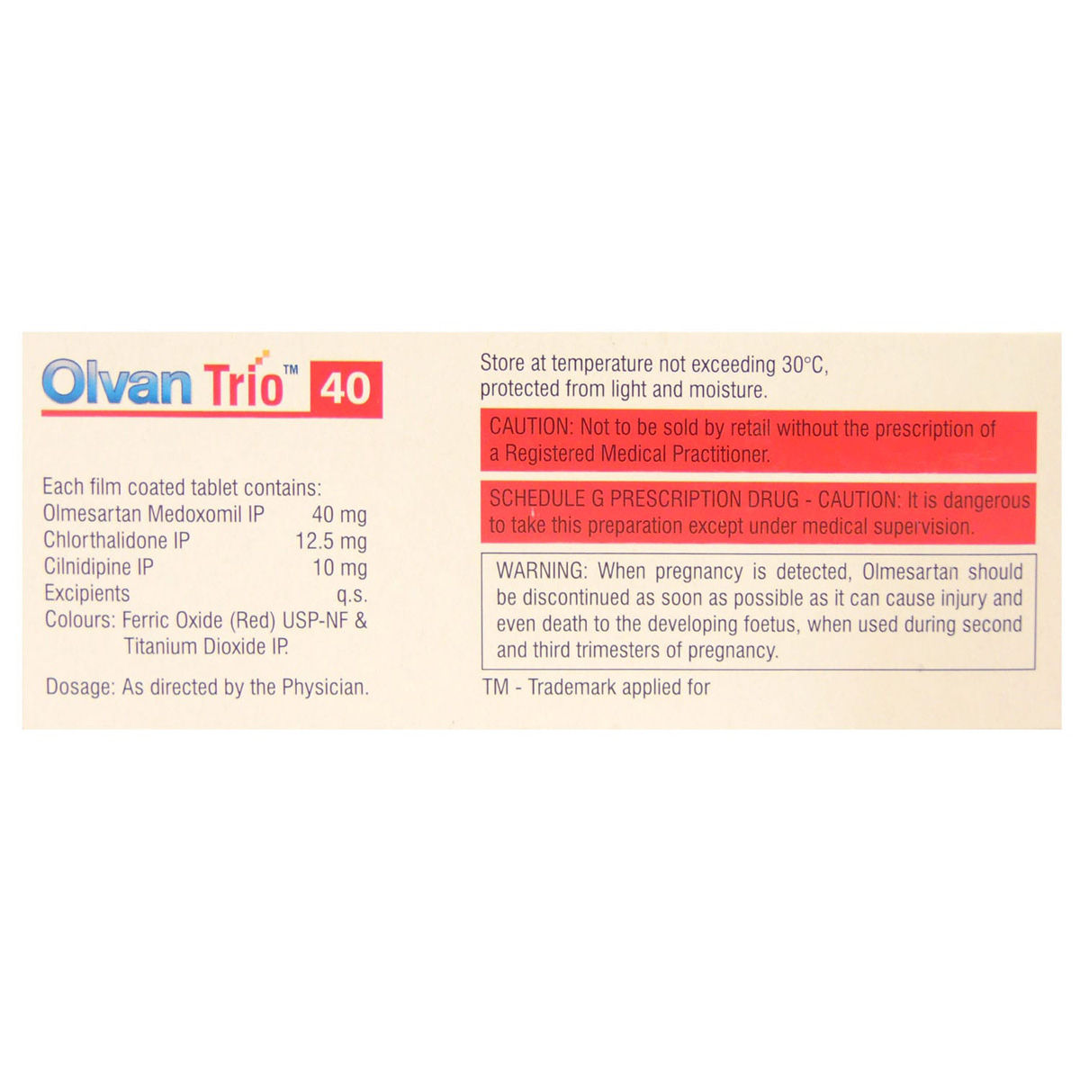 Olvan Trio 40 Tablet 10's Price, Uses, Side Effects, Composition ...