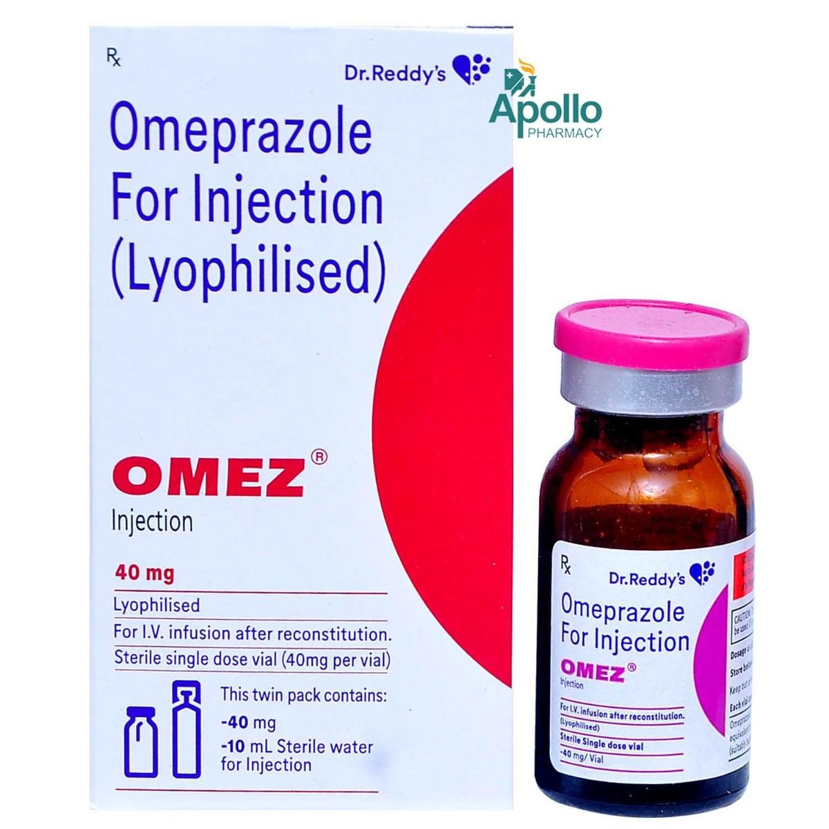 Omez 40 mg Injection 1's Price, Uses, Side Effects, Composition ...