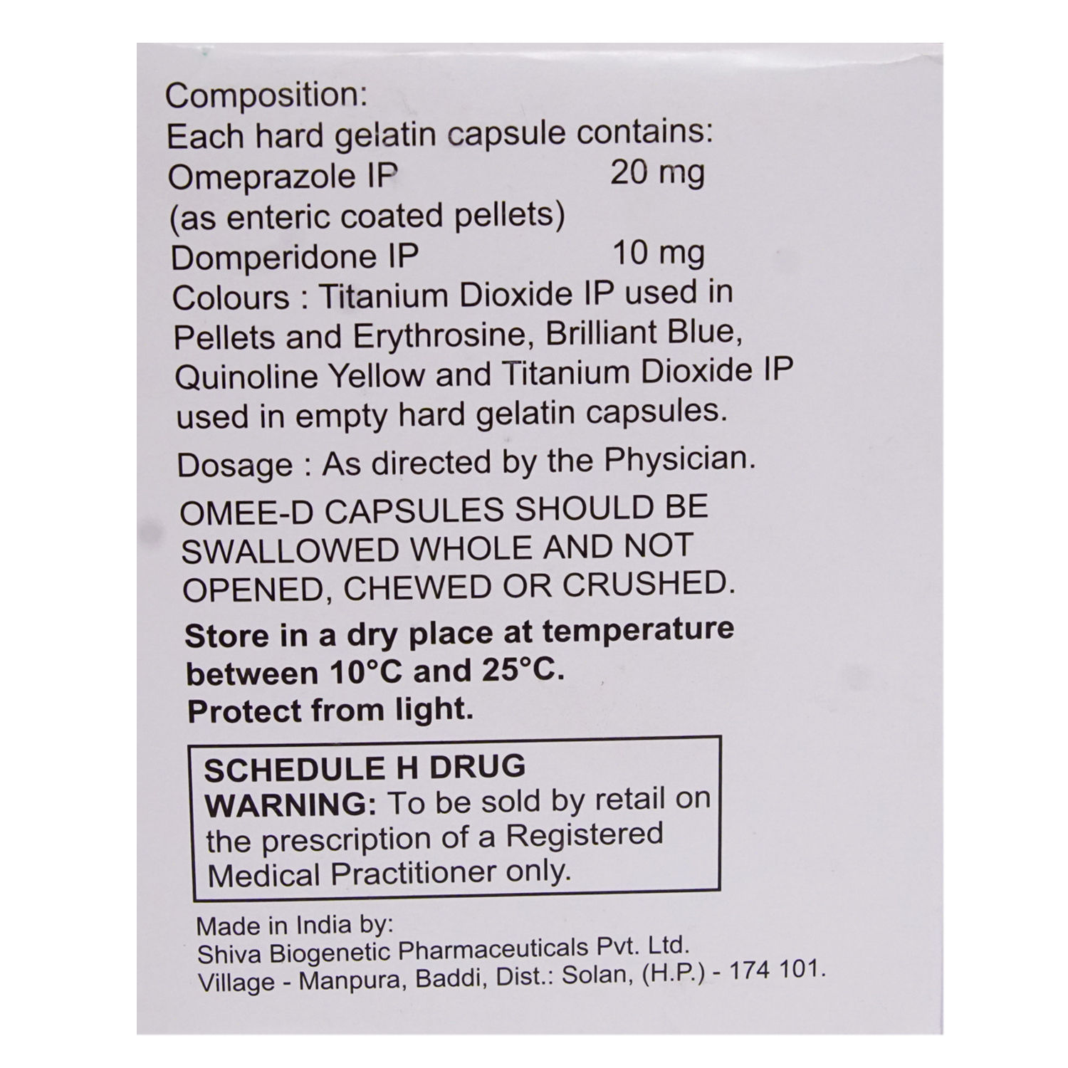Omee-D Capsule 15's Price, Uses, Side Effects, Composition - Apollo ...