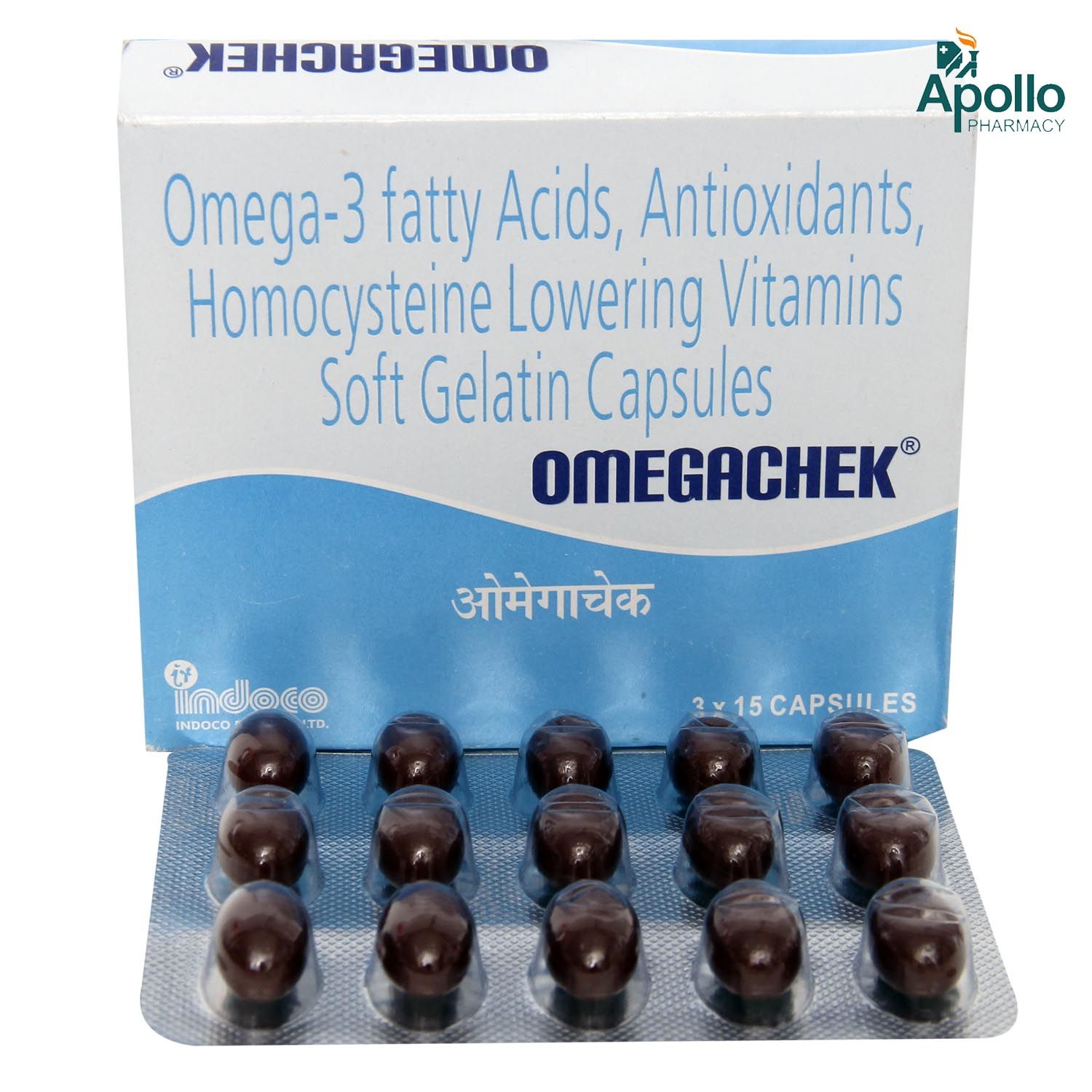 Omegachek Capsule 15's Price, Uses, Side Effects, Composition - Apollo ...