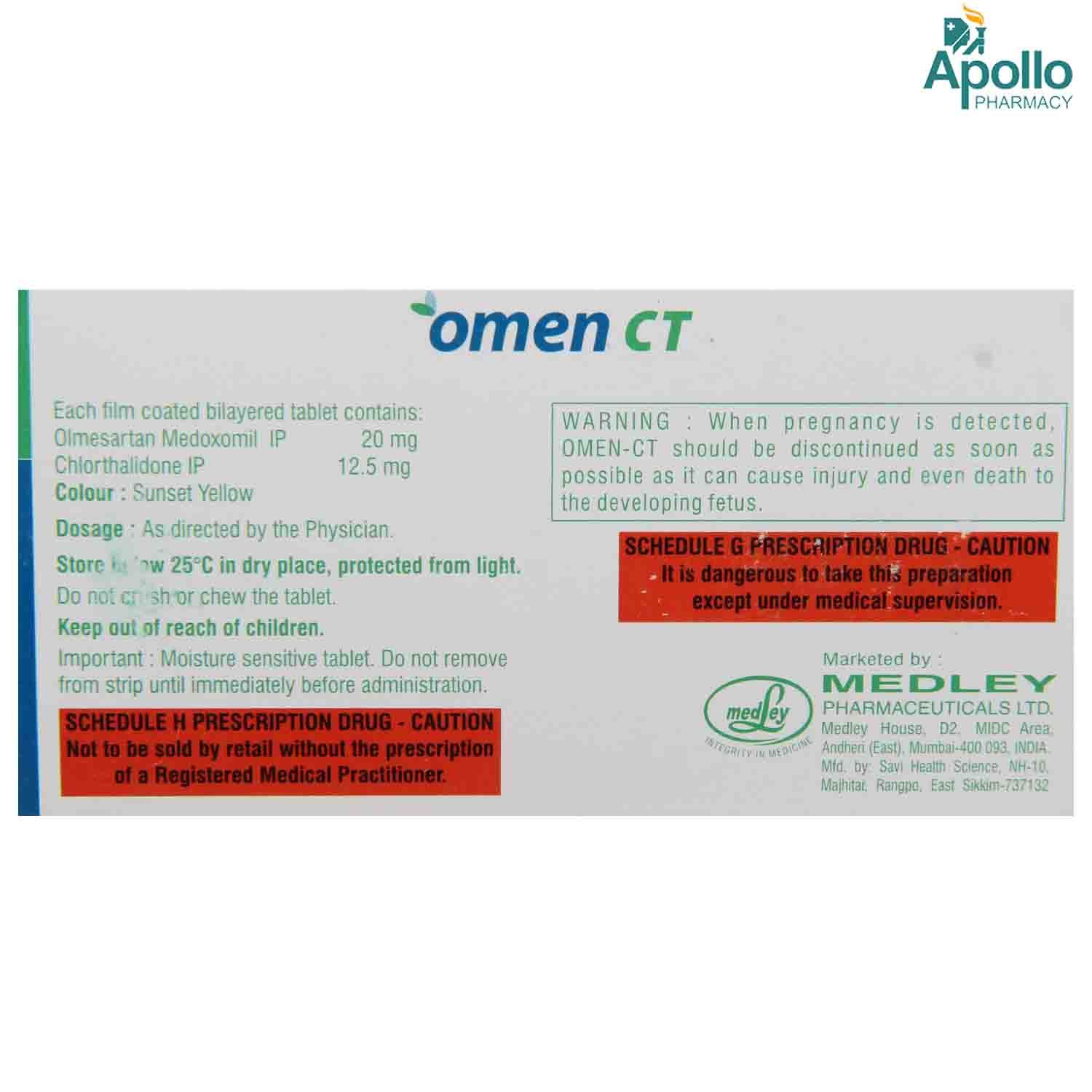 Omen CT Tablet 10's Price, Uses, Side Effects, Composition - Apollo ...