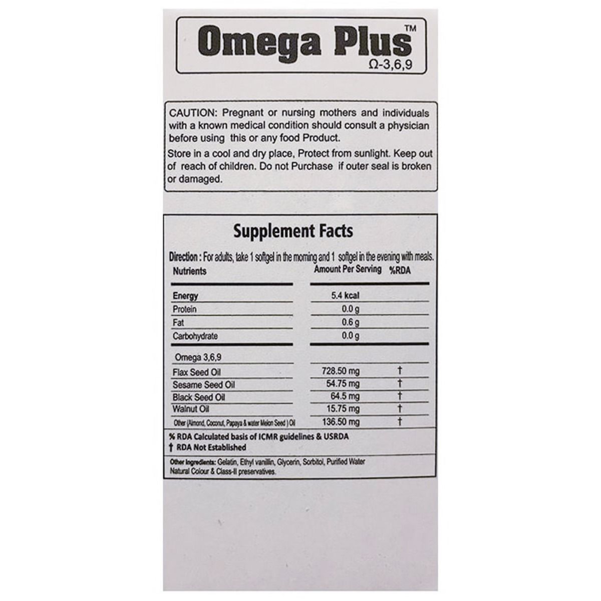 Omega Plus 1000mg Softgel Capsule 30's Price, Uses, Side Effects ...