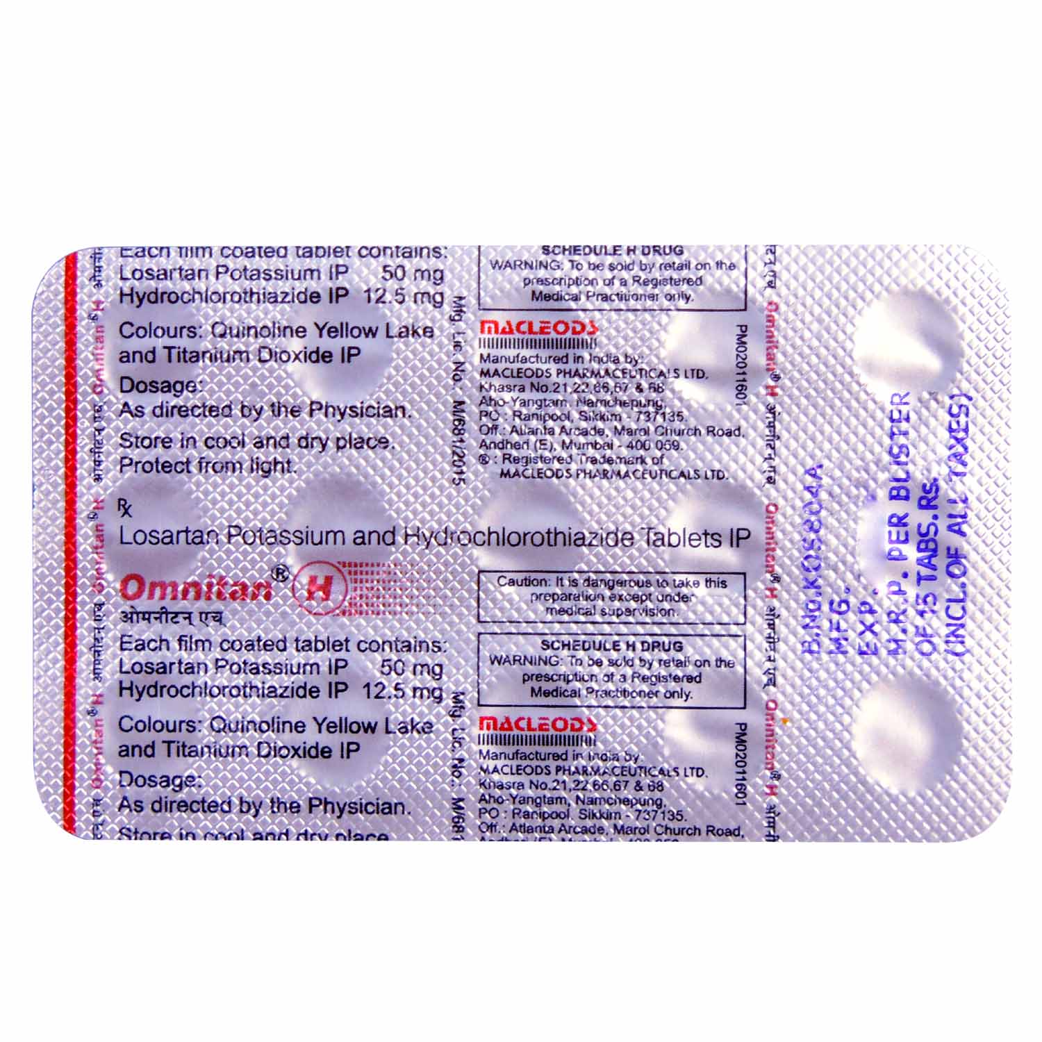Omnitan H Tablet 15's Price, Uses, Side Effects, Composition - Apollo ...