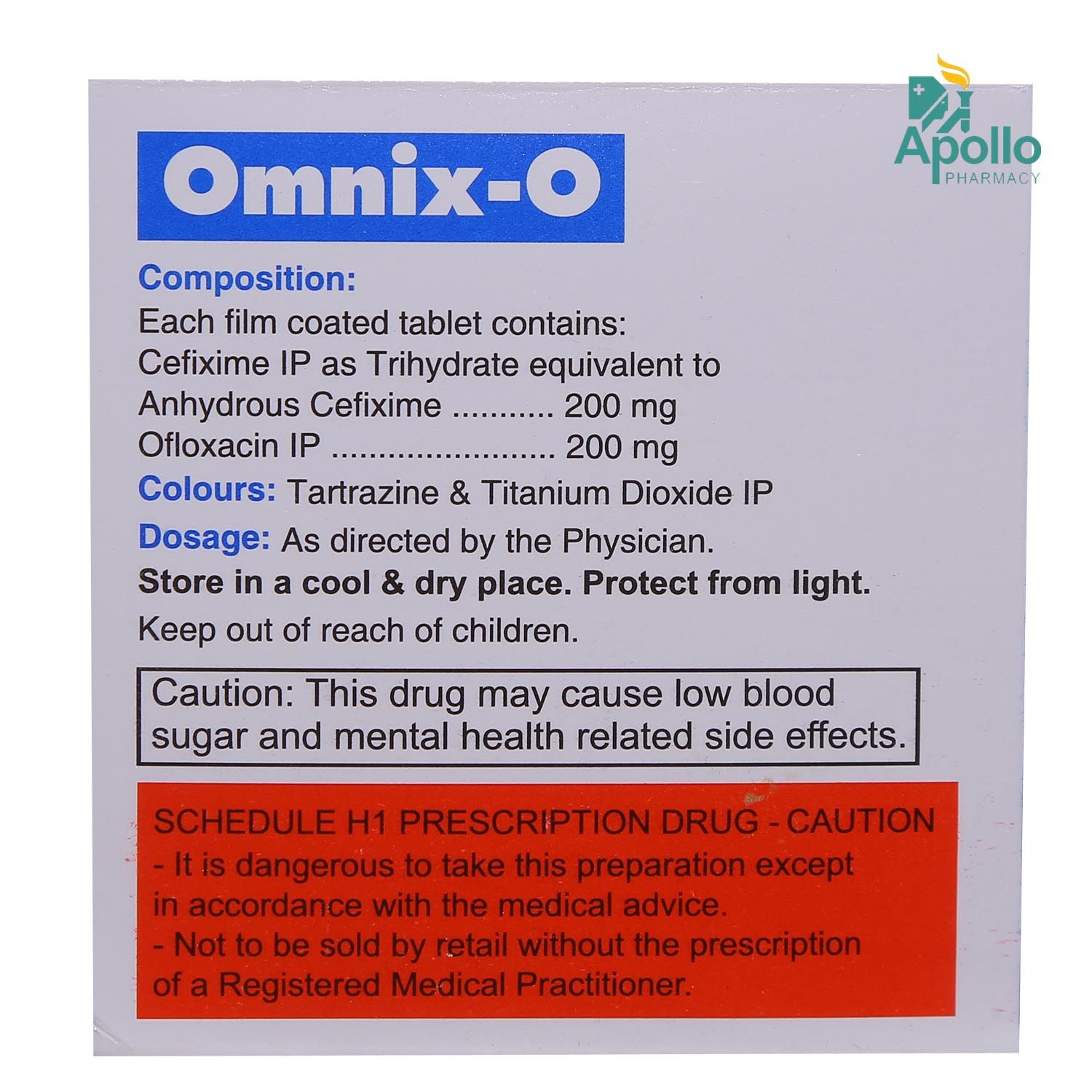 Omnix-O Tablet 10's Price, Uses, Side Effects, Composition - Apollo ...