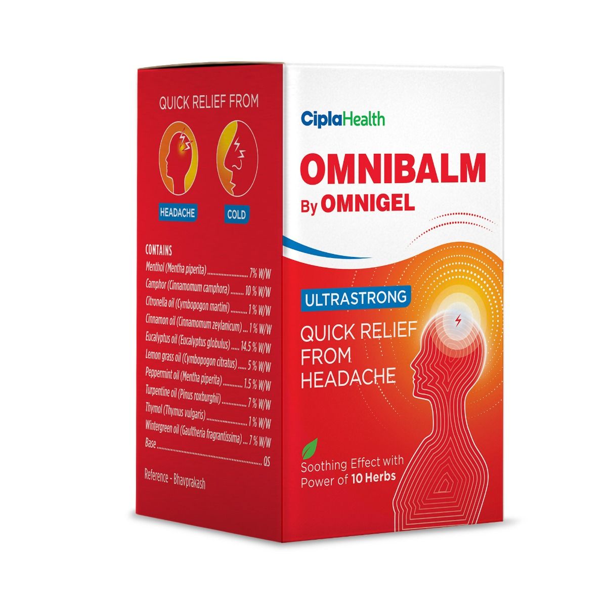 Buy Omni Balm Ultra strong Quick Relief for Headache, 8 ml | 19 Minutes ...
