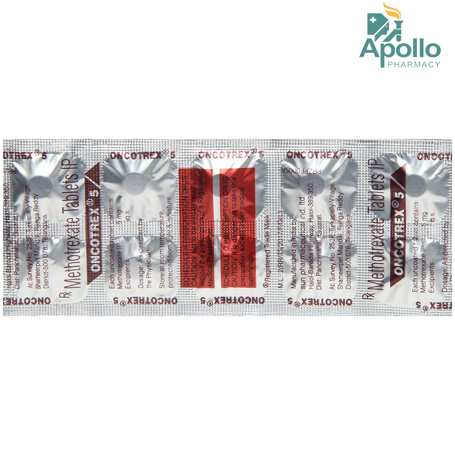 Oncotrex 5 Tablet 10's Price, Uses, Side Effects, Composition - Apollo ...