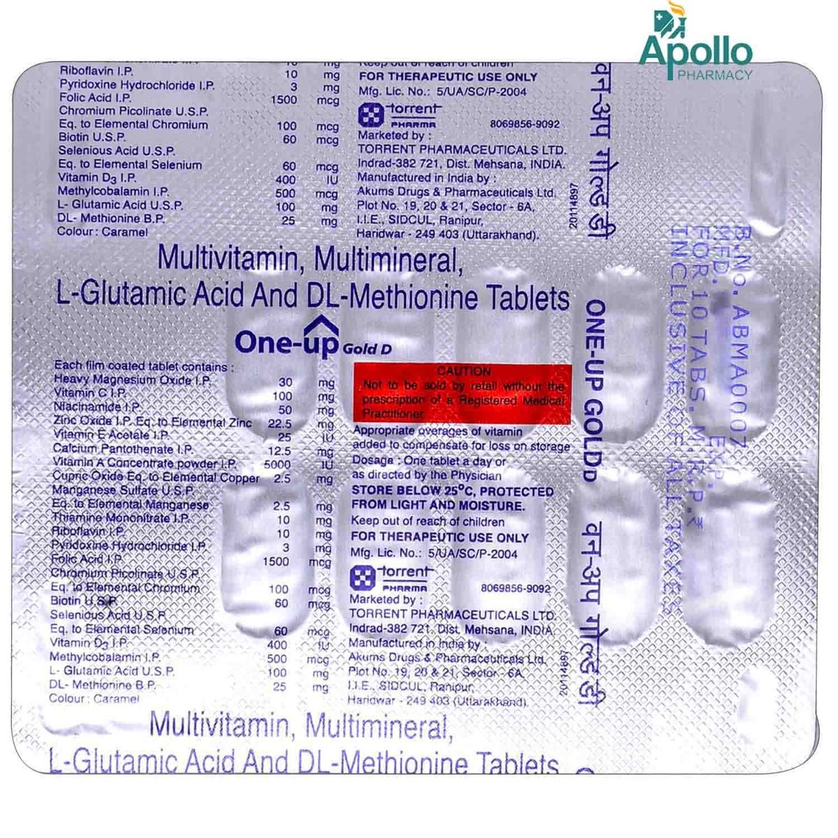 One Up Gold D Tablet 10's Price, Uses, Side Effects, Composition ...