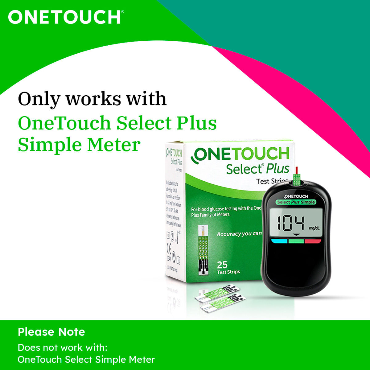 OneTouch Select Plus Test Strips, 25 Count Price, Uses, Side Effects ...