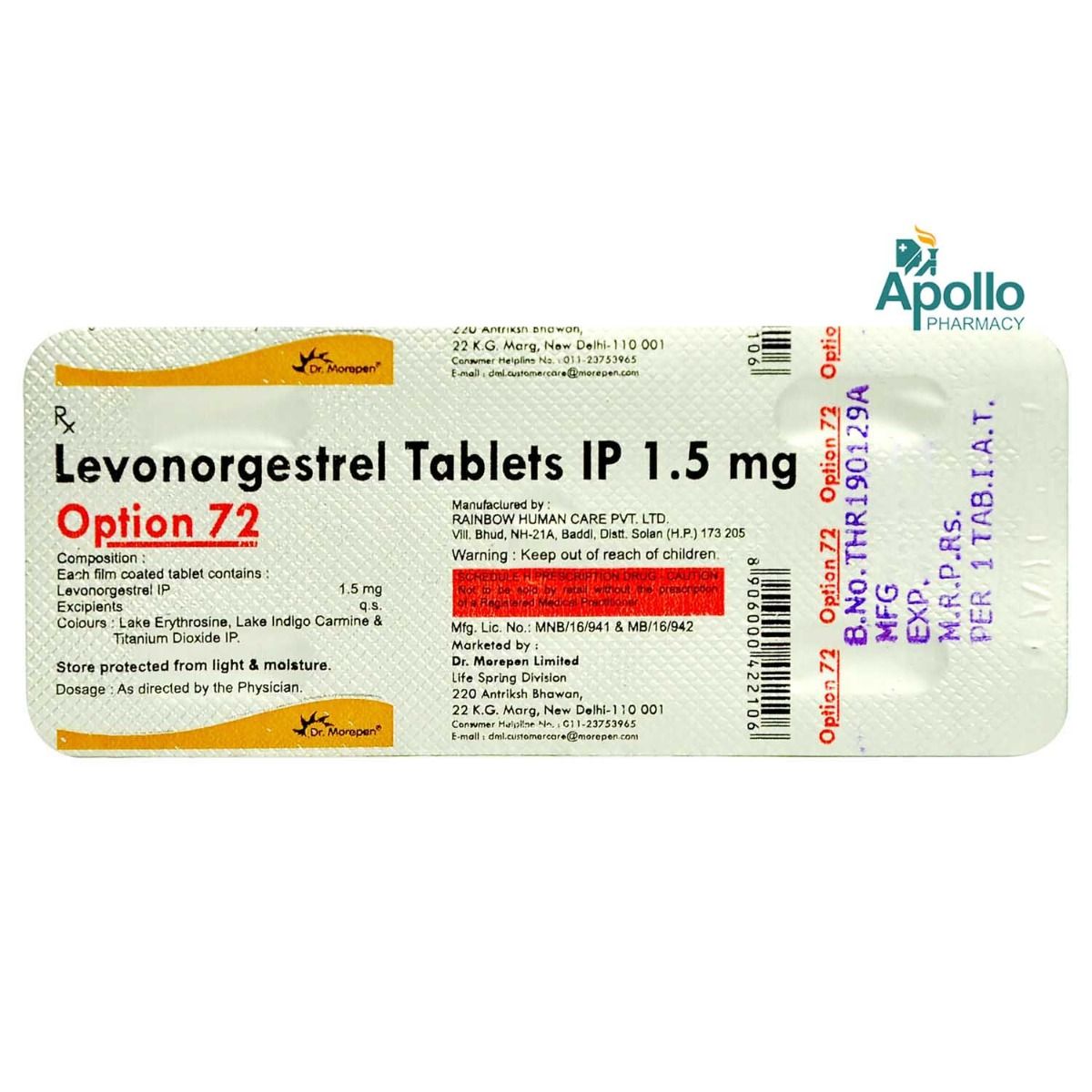 Option 72 Tablet 1's Price, Uses, Side Effects, Composition - Apollo ...