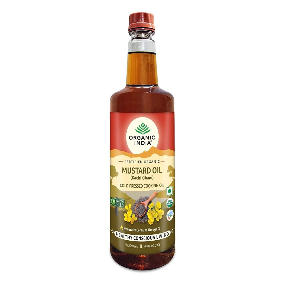 Organic India Mustard Oil (Kachi Ghani), 1 Litre Price, Uses, Side ...