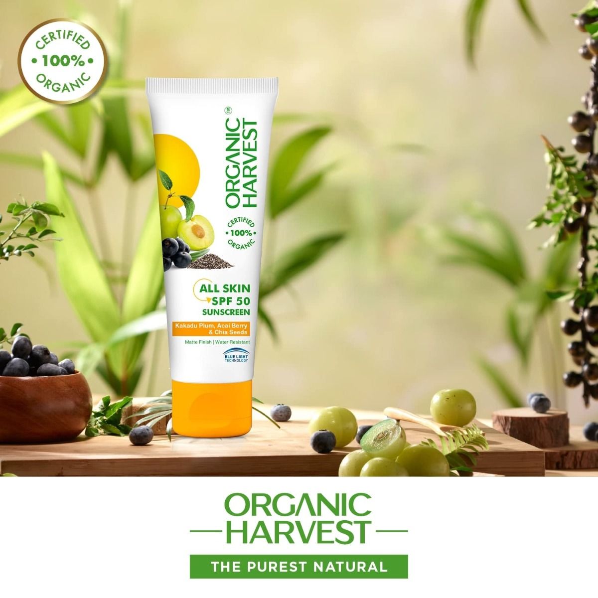 Organic Harvest SPF 50 Sunscreen Cream for All Skin, 100 gm Price, Uses ...