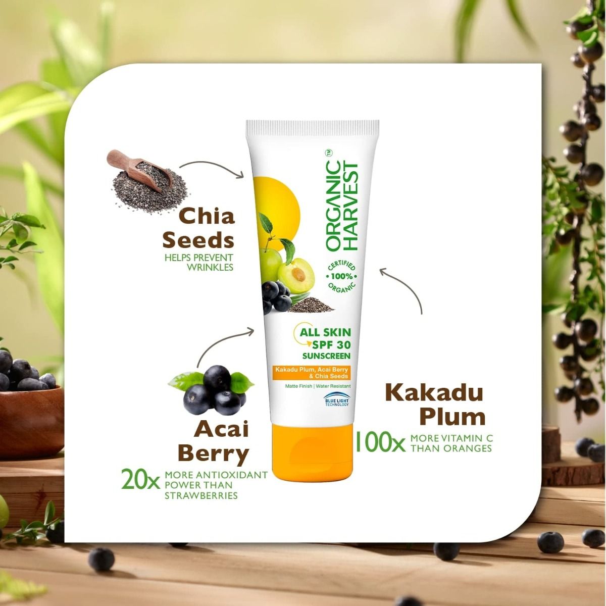Organic Harvest SPF 30 Sunscreen Cream for All Skin, 100 gm Price, Uses ...